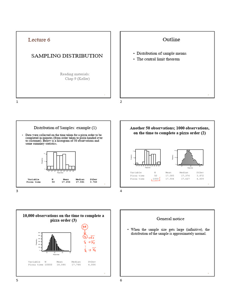 Lecture 5 - Sampling Distribution | PDF | Standard Deviation | Median