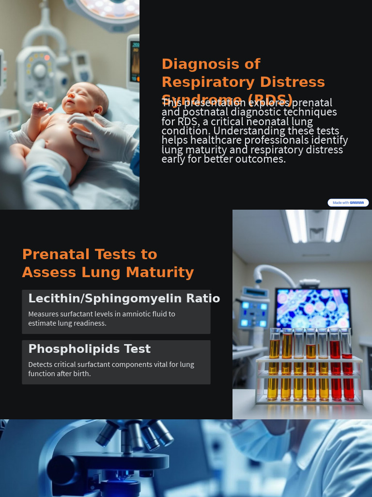 RDS Diagnosis: Prenatal & Postnatal Tests | PDF