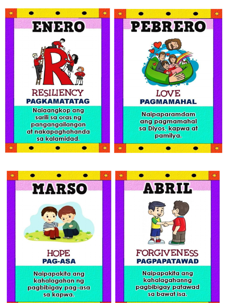 MGA BUWAN SA ISANG TAON (For Classroom Structuring) | PDF