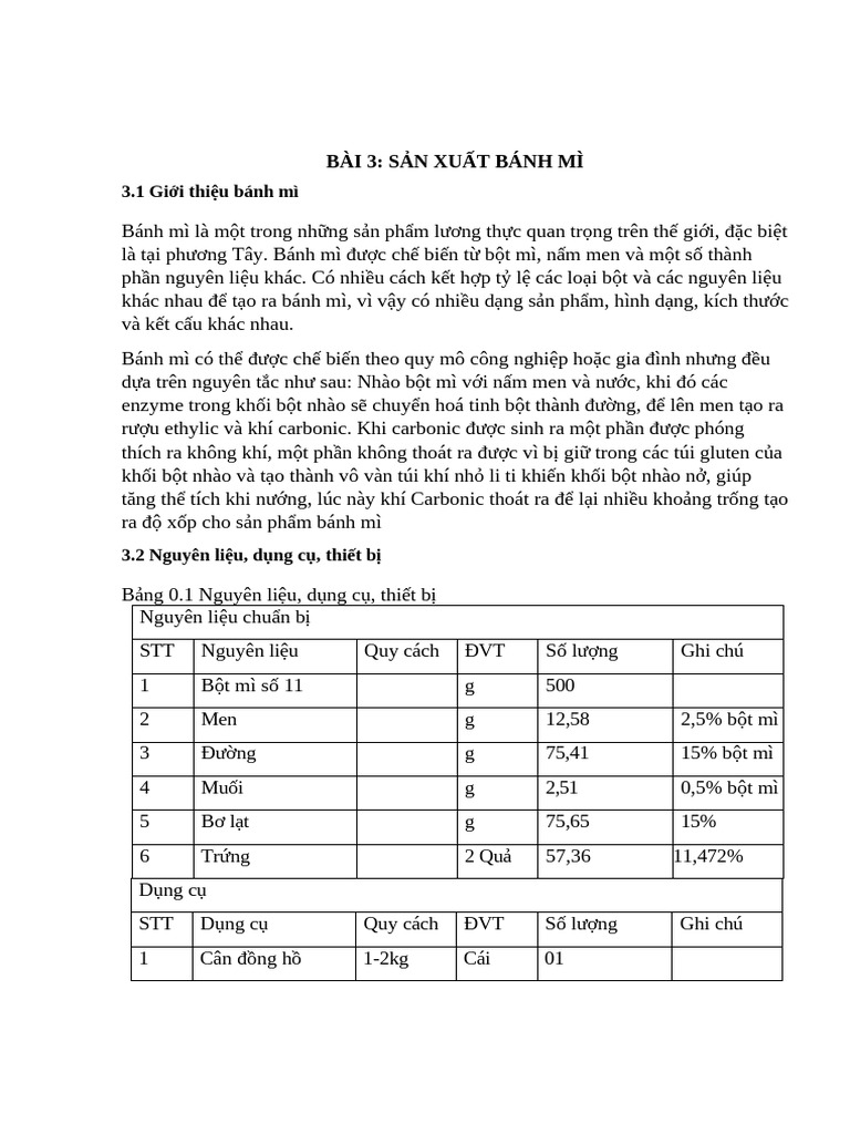 CBLT Bánh Mì Và Bánh Canh | PDF