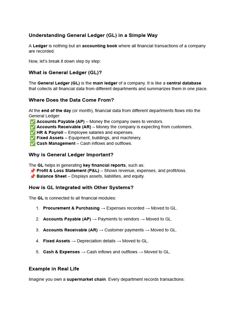 General Ledger Fundamentals Explained | PDF | Expense | Equity (Finance)