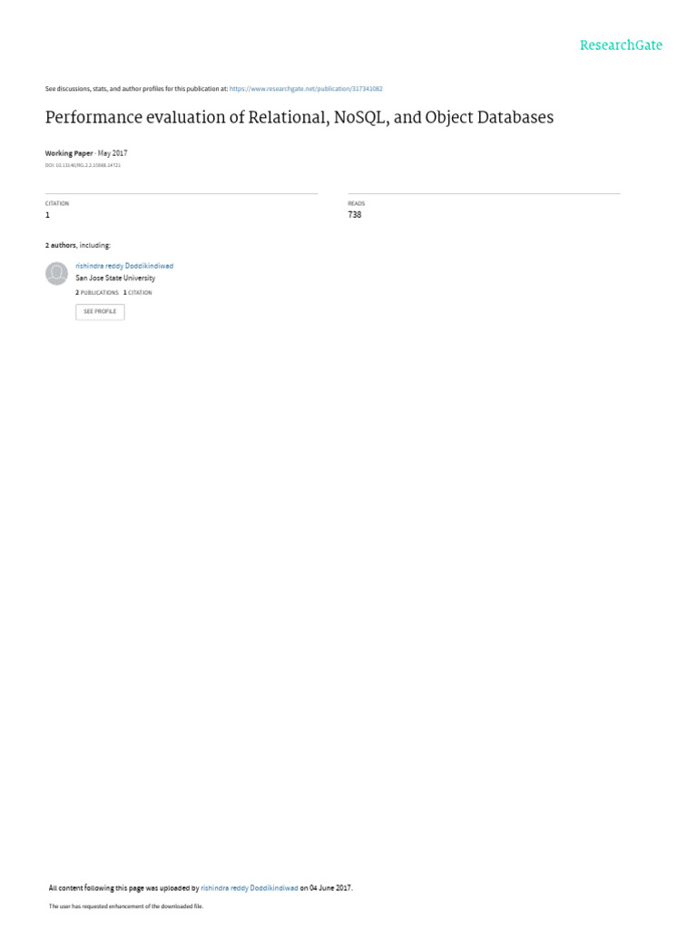 Kumar and Rishindra Reddy - 2017 - Performance Evaluation of Relational ...