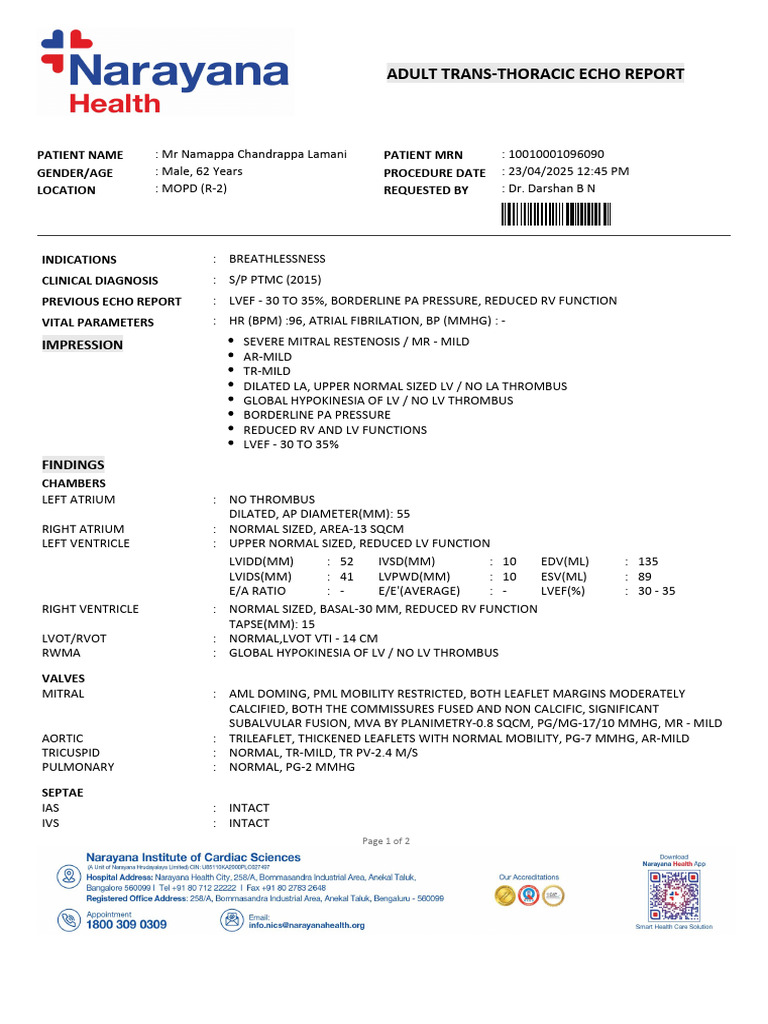 Echo Color Doppler 1745399711788 | PDF | Ventricle (Heart) | Atrium (Heart)