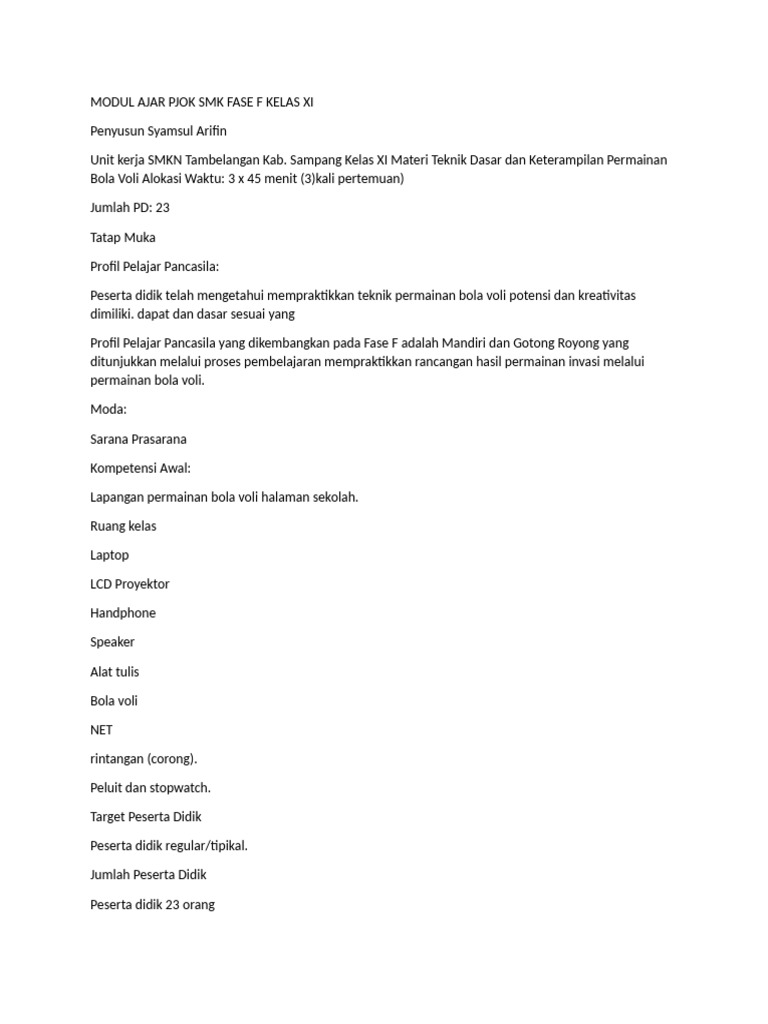 Modul Ajar Kel 5 | PDF