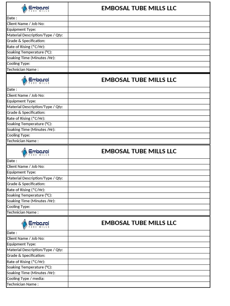 Embosal Tube Mills Process Overview | PDF