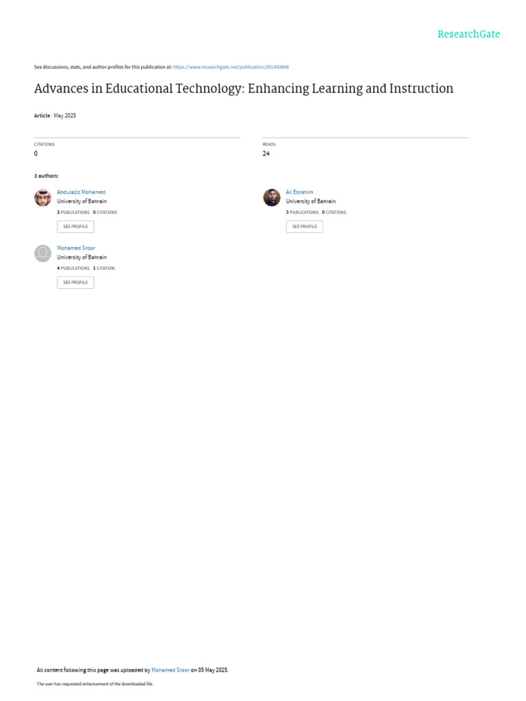 Educational Technology Article | PDF | Educational Technology | Multimedia