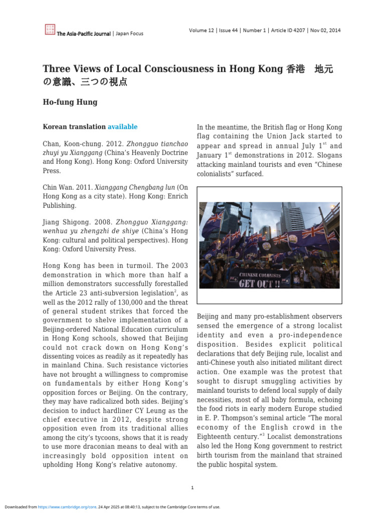 Three Views of Local Consciousness | PDF | China | World Politics
