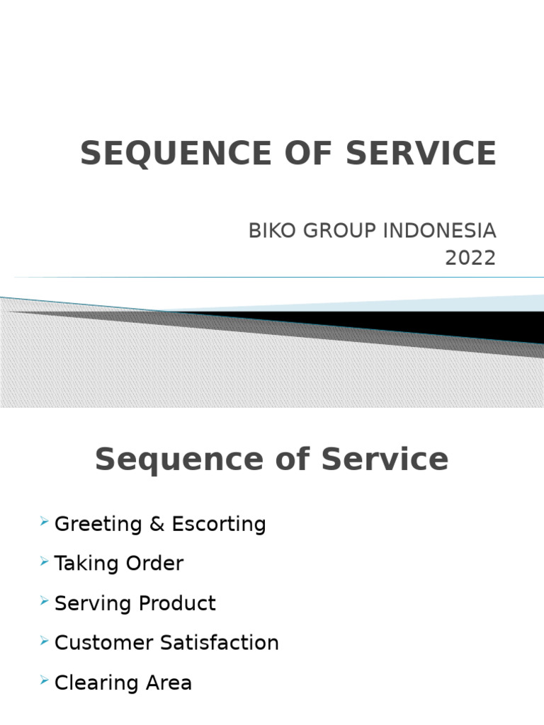 Sequence of Service Update 2022 (1) - 1 | PDF