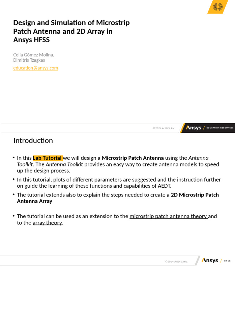 Microstrip Patch Antenna Tutorial Tutmpahfen24 | PDF | Antenna (Radio) | Electronic Engineering