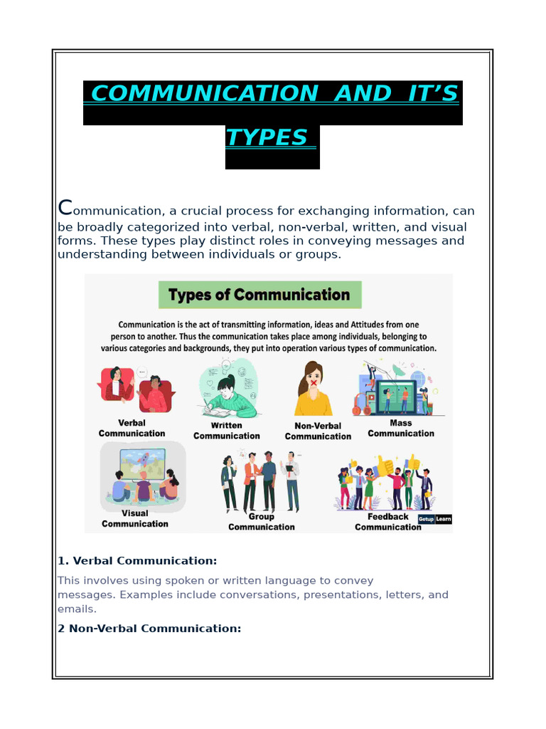 Communication and Its Types | PDF