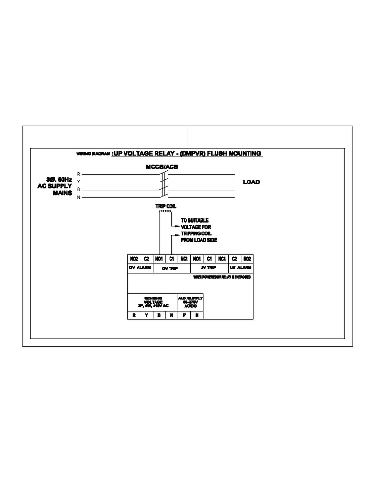 Up Based Voltage Relay DMPVR Flush Mounting | PDF
