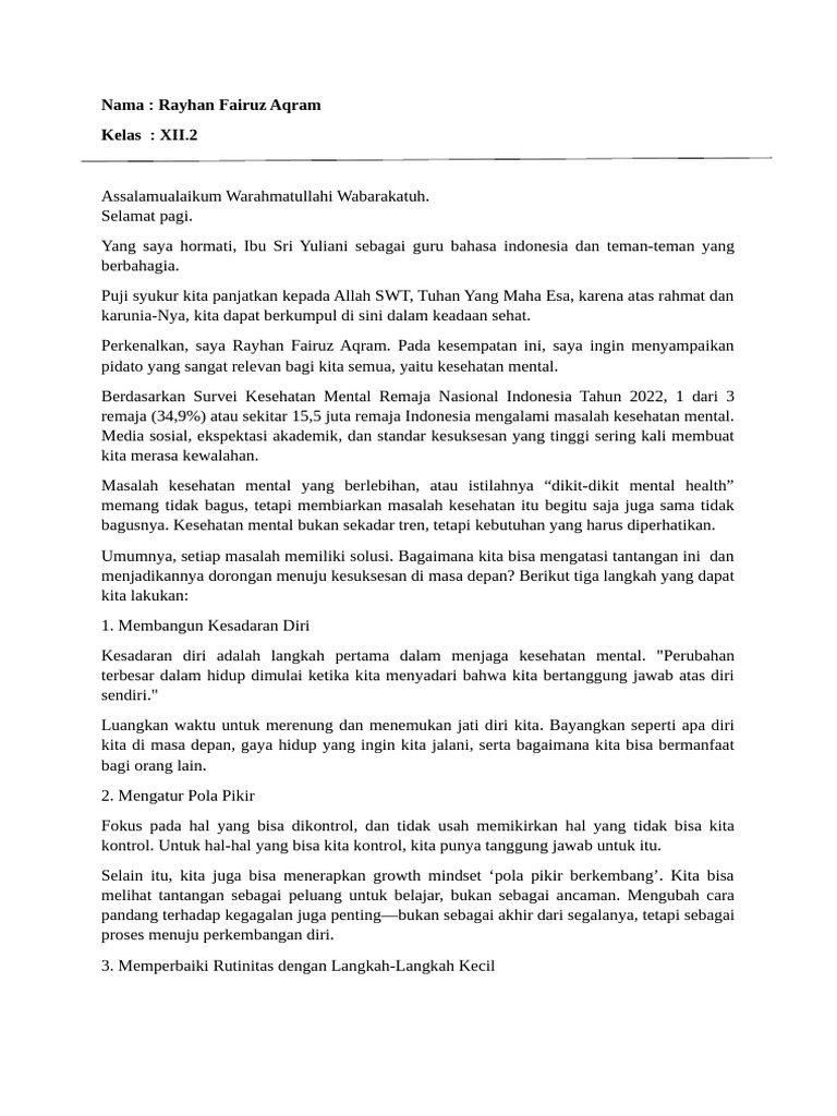 Uprak Bahasa Indonesia | PDF