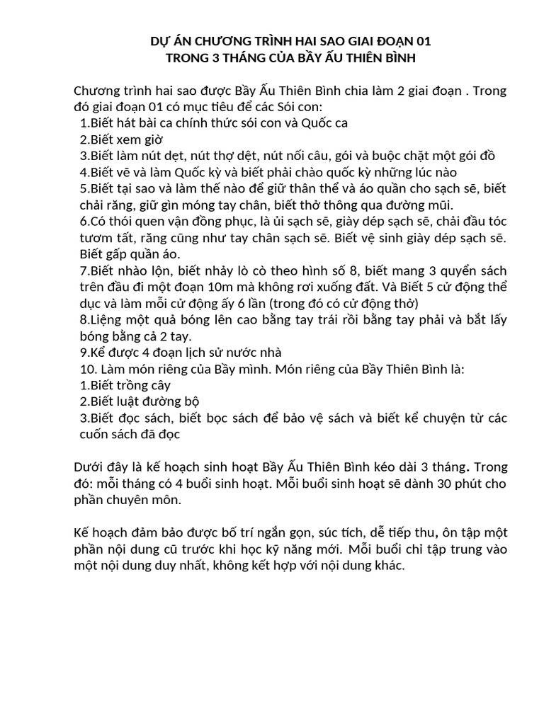 Du an Mot sao - Copy | PDF