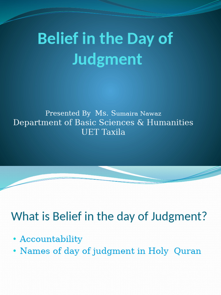 Belief in The Day of Judgment | PDF