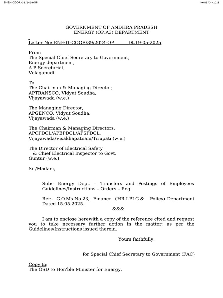 Energy Dept. Employee Transfer Guidelines | PDF