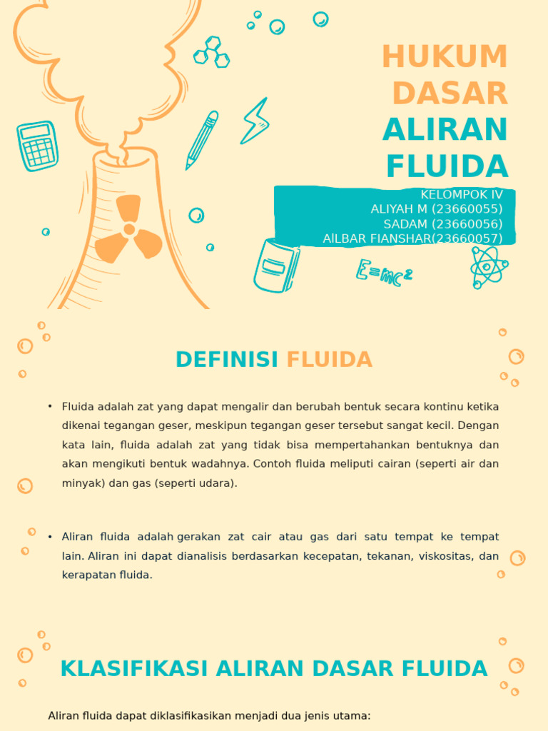 Hukum Dasar Aliran Fluida KLPK 4 Kls B | PDF