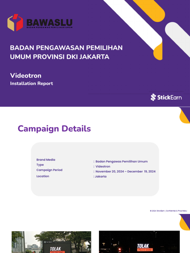 Installation Report - (Videotron) Bawaslu - 240808 - Jakarta | PDF
