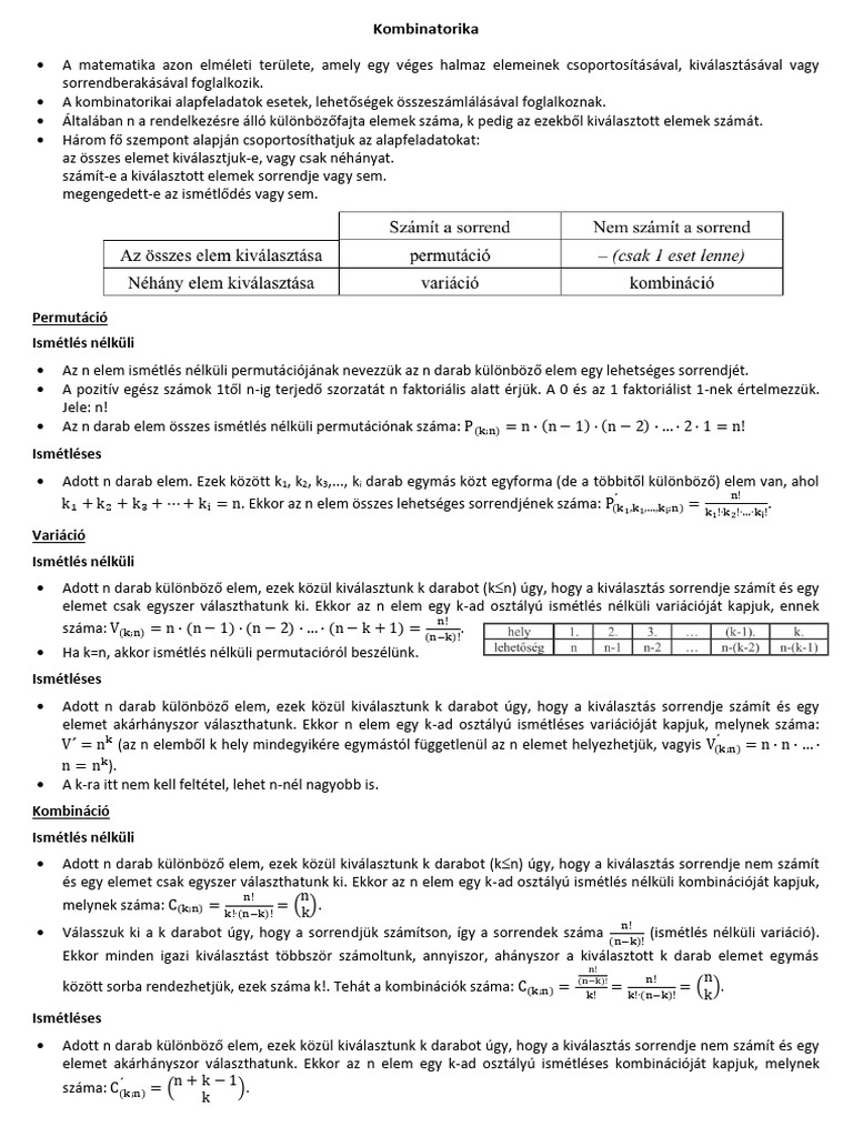 23 Kombinatorika | PDF
