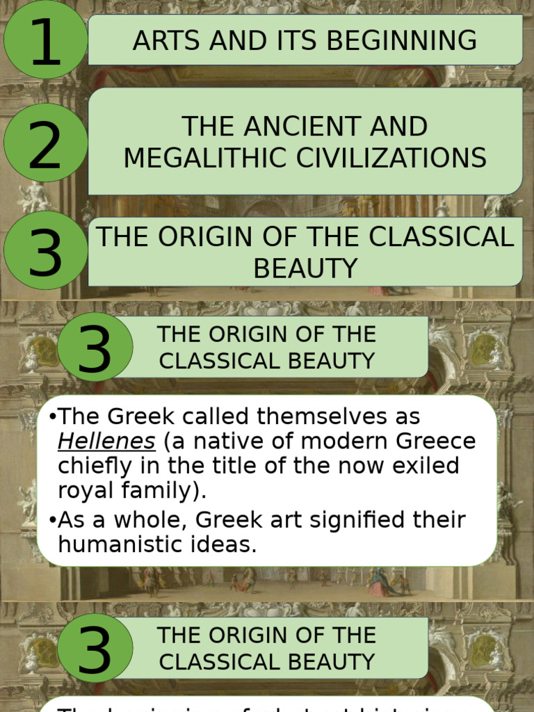 ARTS 9 Classical Beauty | PDF | Greeks | Classical Antiquity