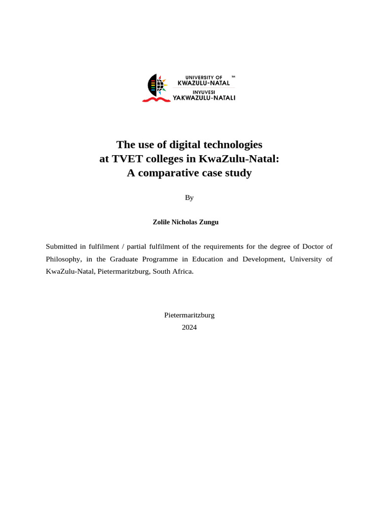 Zolile Zungu PhD Thesis final (2) | PDF | Information And Communications Technology ...