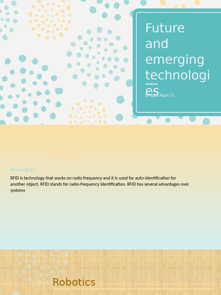 Future and Emerging Technologies | PDF