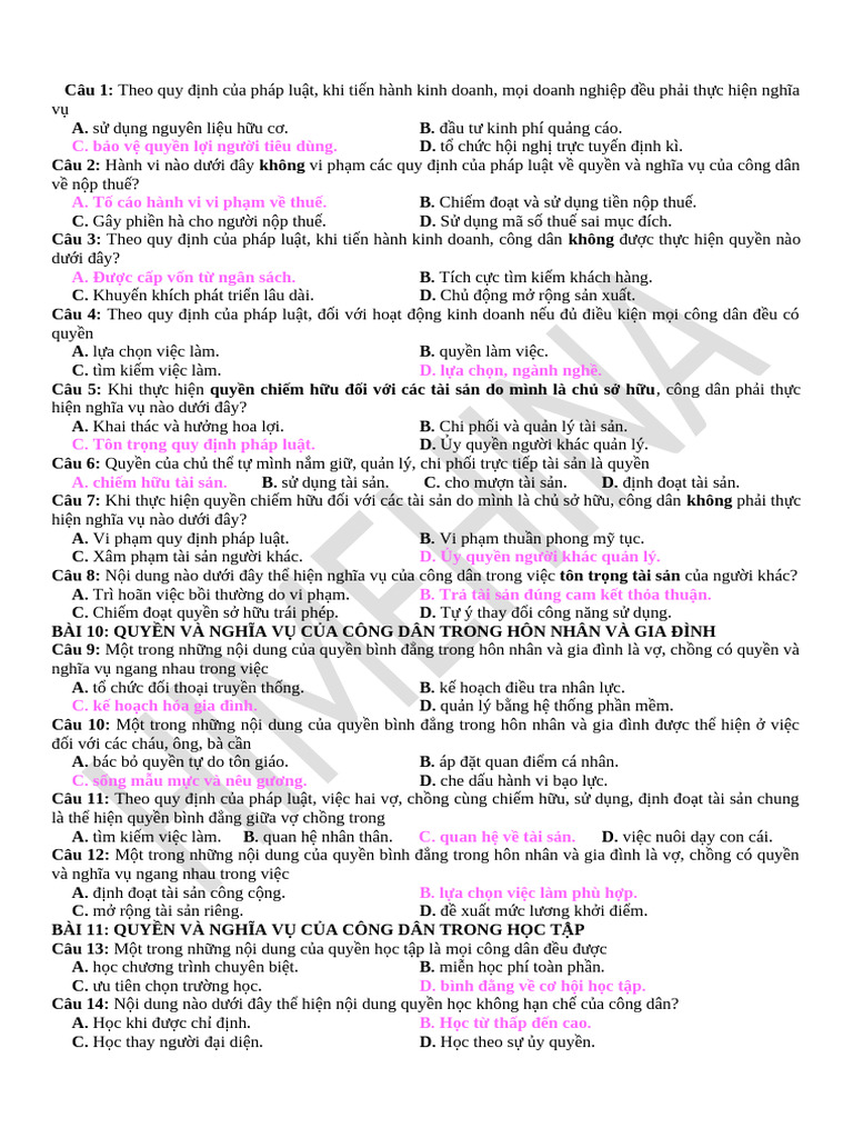 GDKTPL-12-ĐỀ-CƯƠNG-KTCK2-24-25-HS | PDF