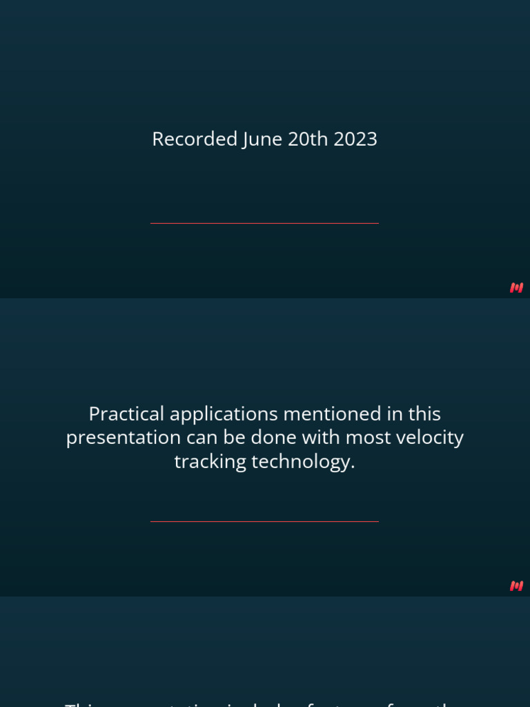 VBTcoach Fundamentals Slides | PDF | Velocity