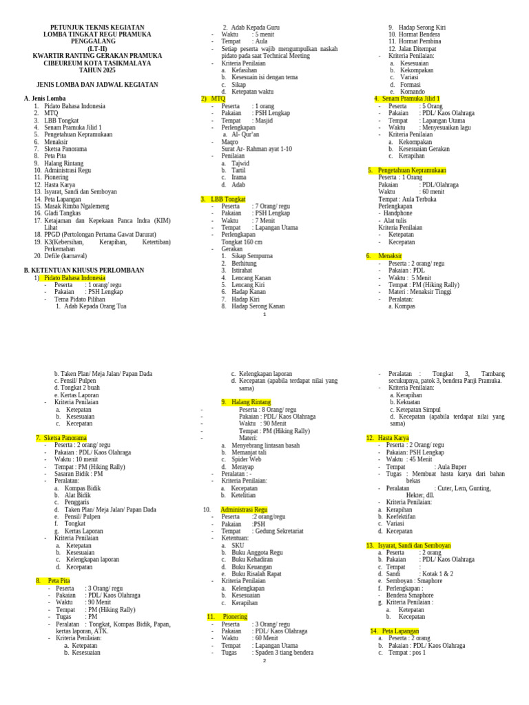 Revisi Juknis LT 2 | PDF