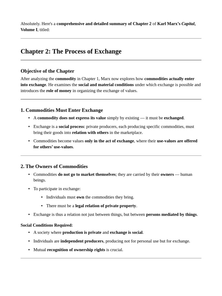 Chapter 2: The Process of Exchange | PDF | Exchange Value | Commodity