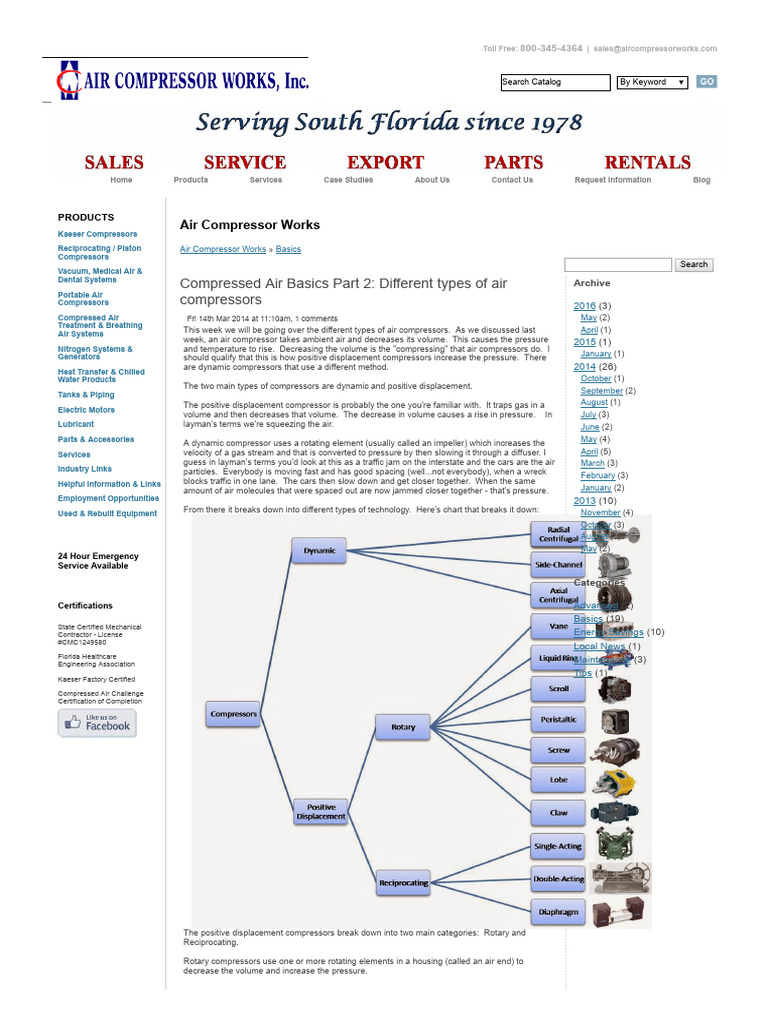 Compressed Air Basics Part 2 - Different Types of Air Compressors | PDF ...