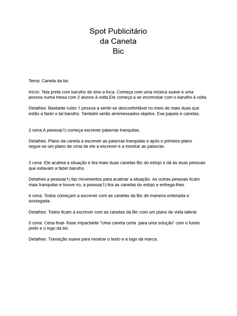 Spotpublicitario bic | PDF