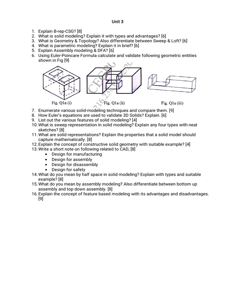 SMD - Unitwise IMP Questions | PDF | Geometry | Mathematics