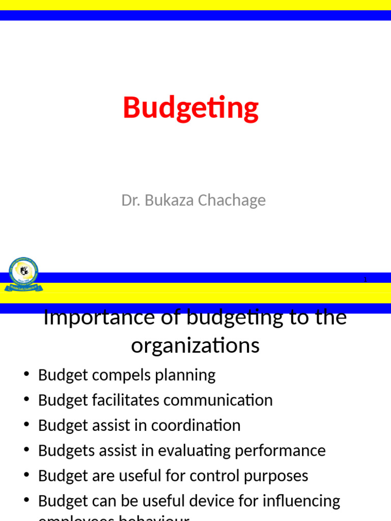 Importance and Process of Budgeting | PDF