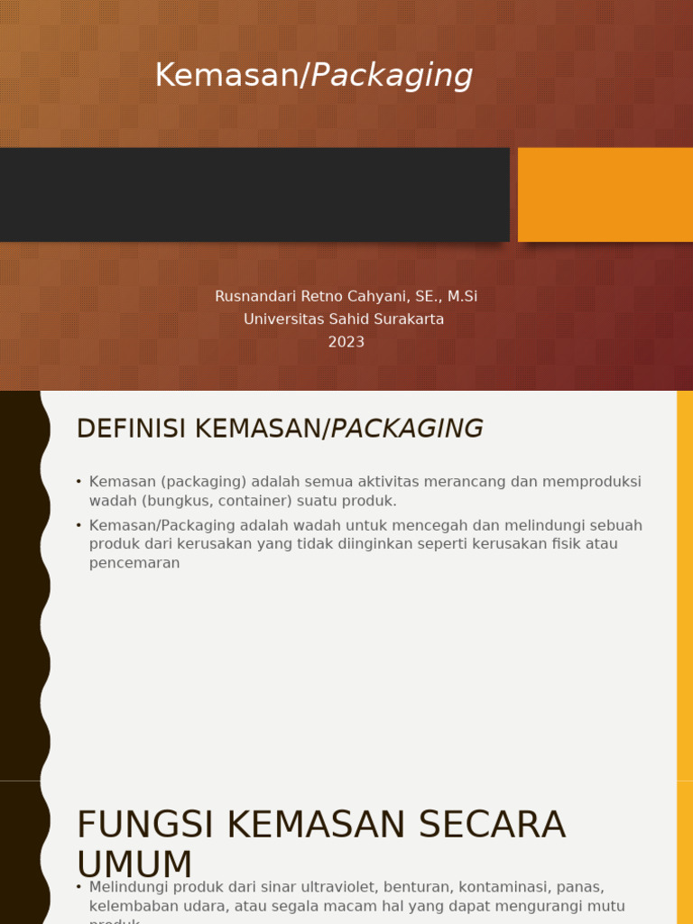 Kemasan Atau Packaging | PDF