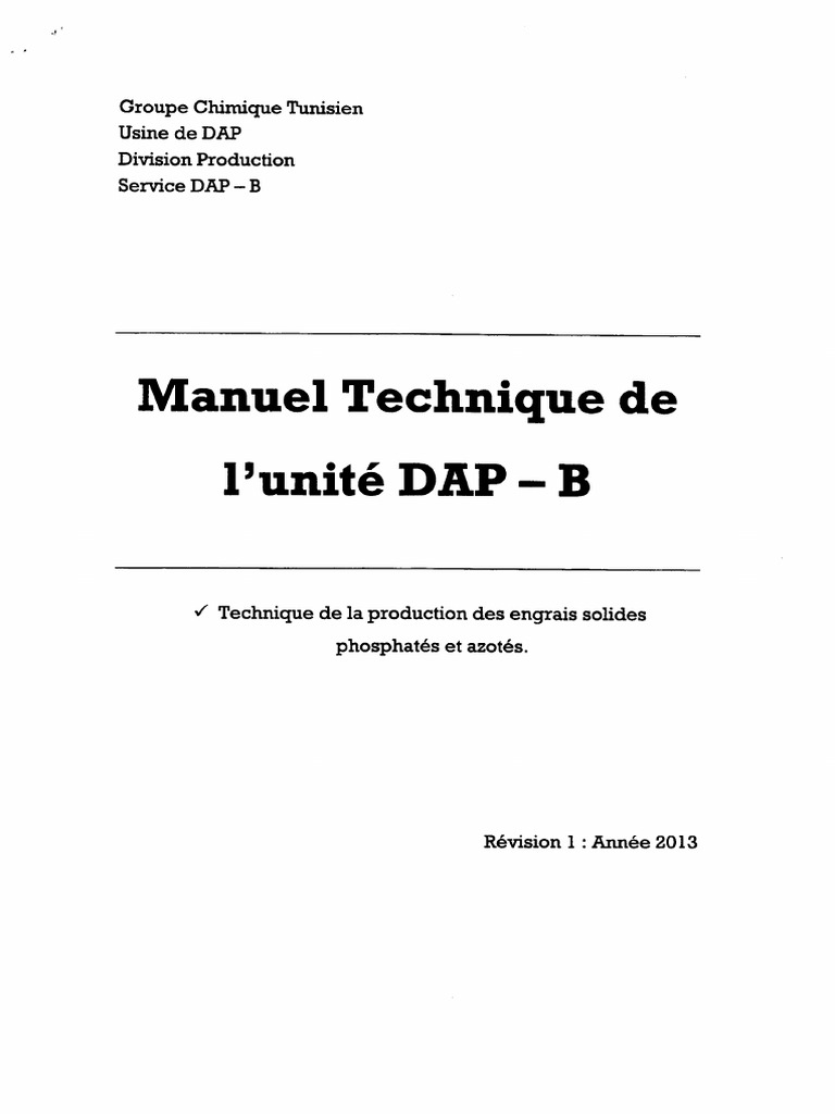 Manuel Technique Dap - B | PDF
