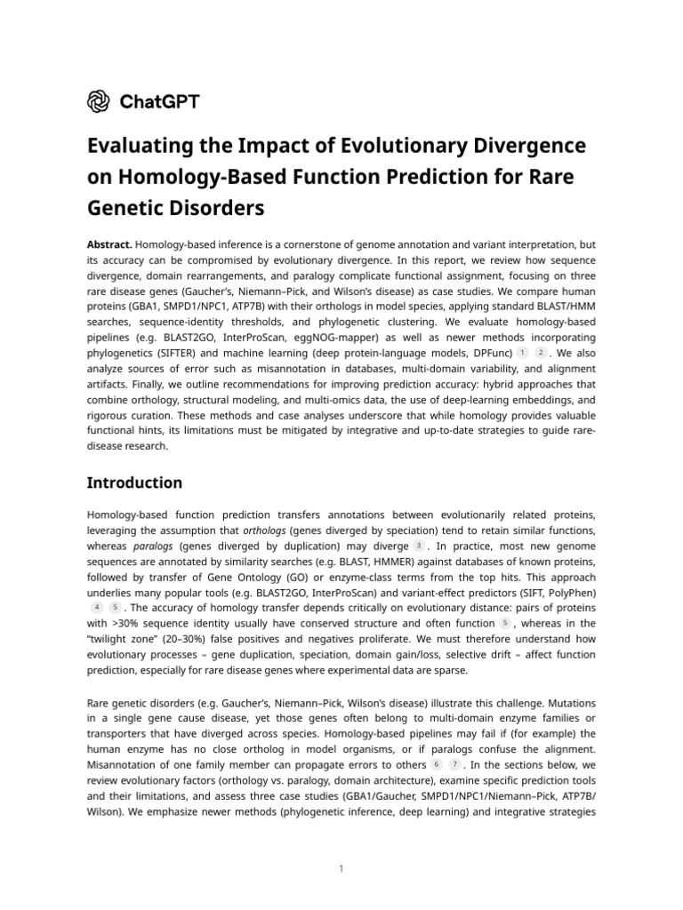 Evaluating The Impact of Evolutionary Divergence On Homology-Based Function Prediction For Rare ...