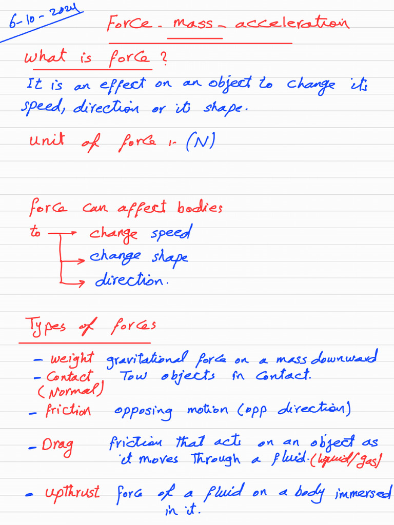 IGCSE FORCES AND MOTION | PDF