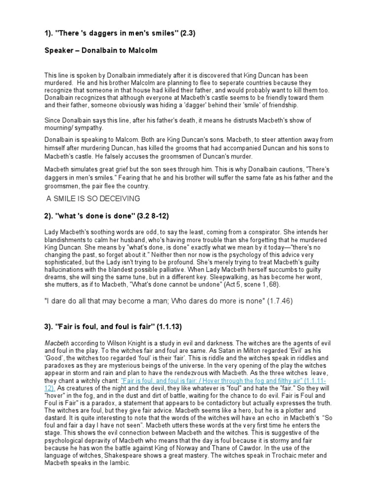 Macbeth Quotes | PDF | Macbeth