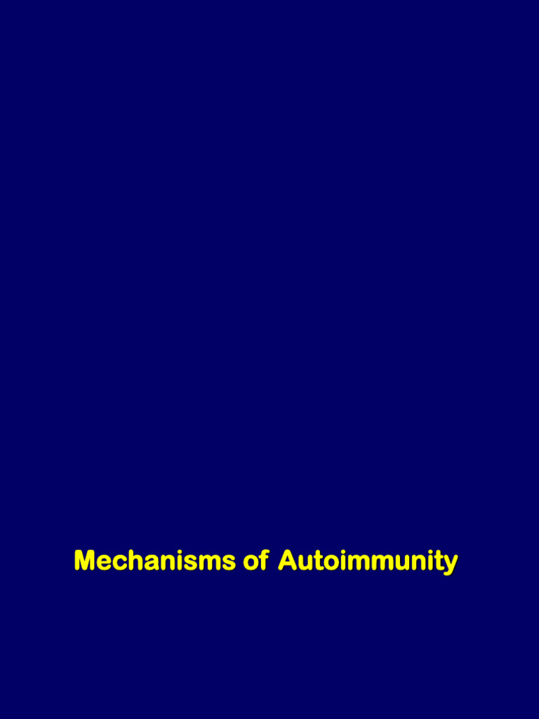 Mechanisms of Autoimmunity Explained | PDF | Immune Tolerance | Antigen