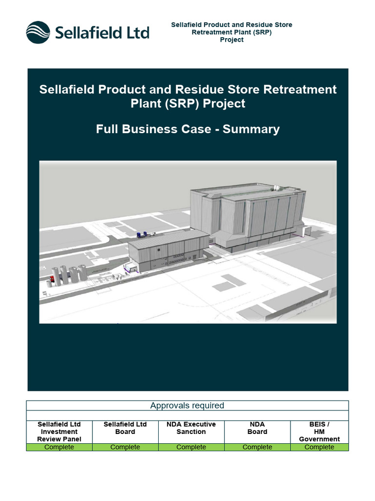 Sellafield Store Retreatment Plant Business Case | PDF | Risk | Public ...