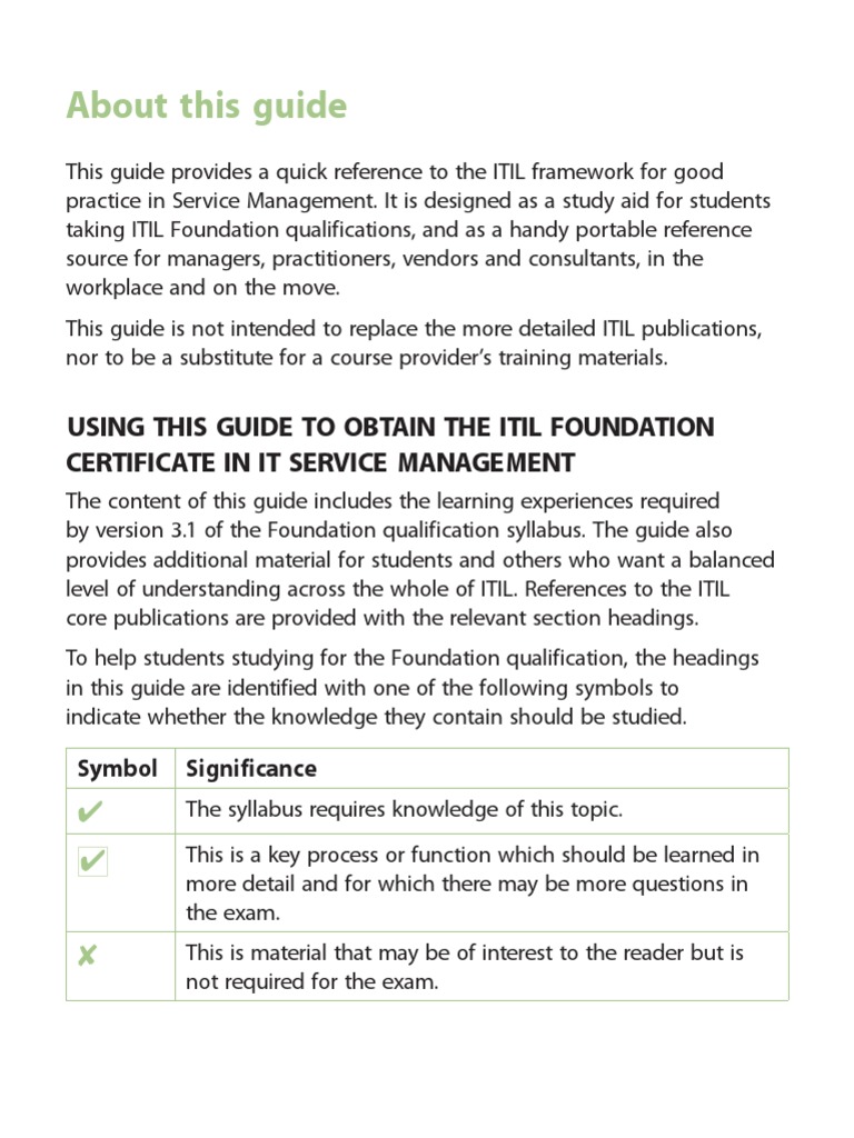 ITIL V3 Foundation Handbook Introduction | PDF | Itil | It Service ...