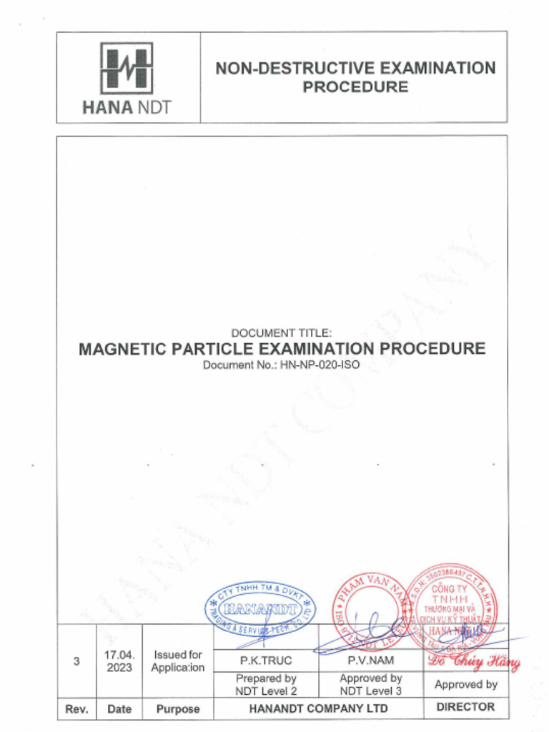 7.7 HN-NP-020-ISO_MT procedure_Rev 3 | PDF