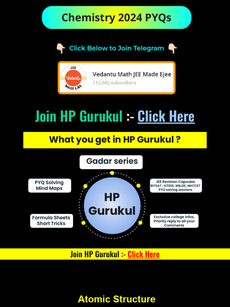 Chemistry 2024 Pyqs: Join HP Gurukul | PDF | Chemistry | Chemical Compounds