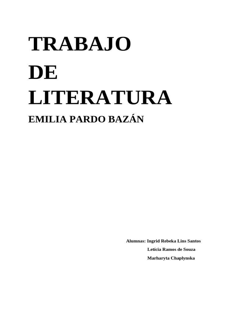 Emilia Pardo Bazán | PDF | Narración | Novelas