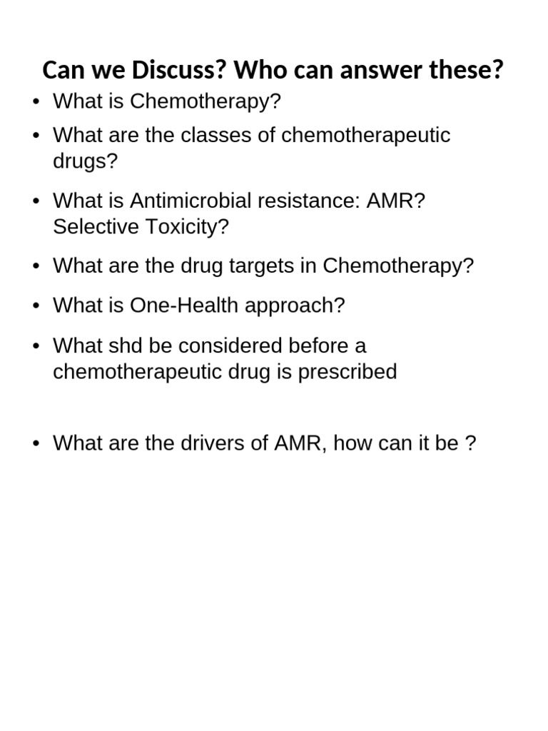 Chemotherapy and Antimicrobial Resistance Guide | PDF | Antimicrobial ...