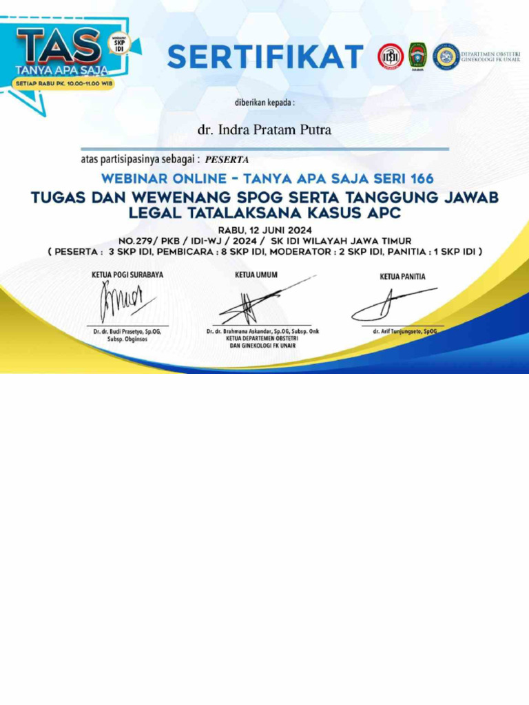 Sertifikat Seminar 3 | PDF
