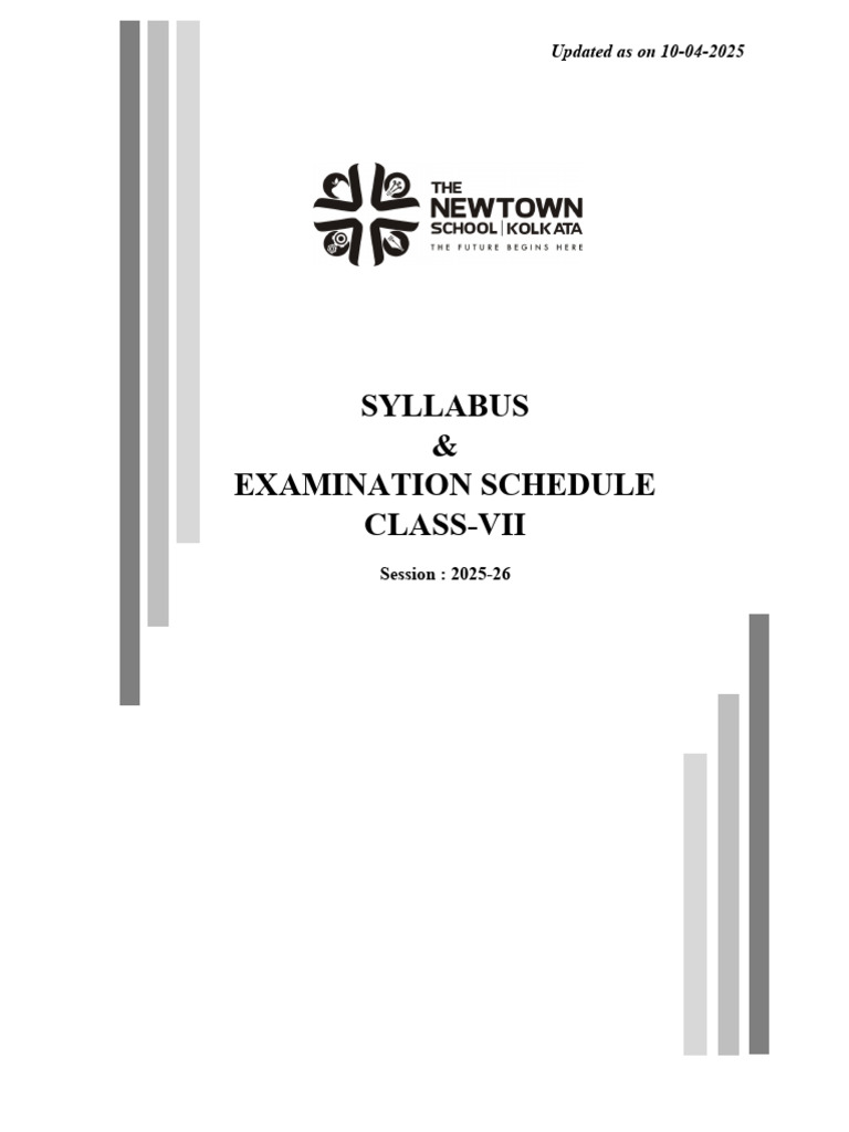 Syllabus of Class VII 2025 26 - 9 | PDF