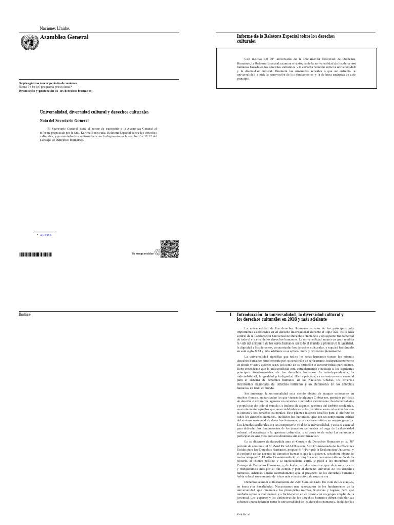 01-Bennoune - Informe de La Relatora Especial - Universalidad ...