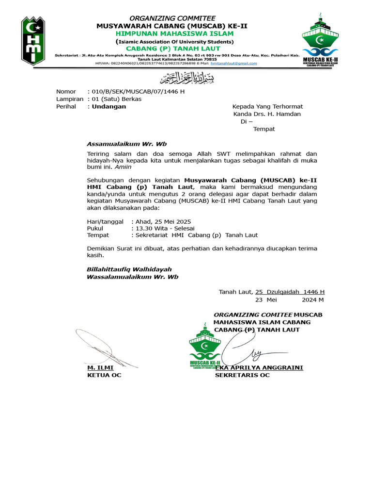 Undangan Kanda Hamdan | PDF