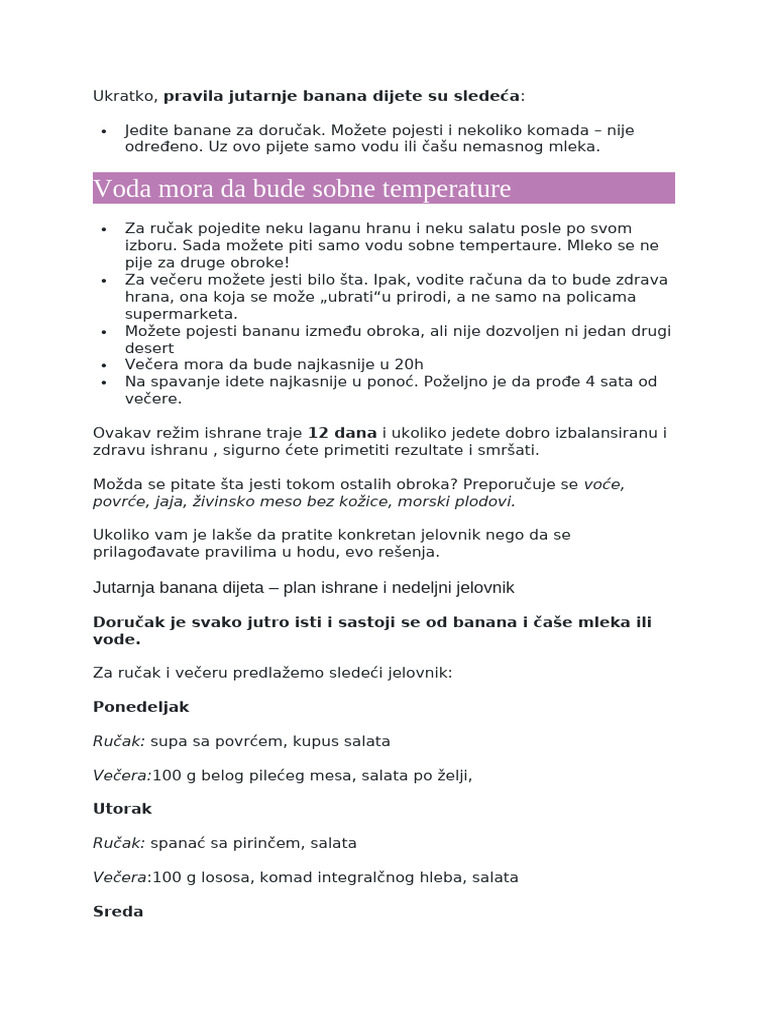 Banana Dijeta | PDF